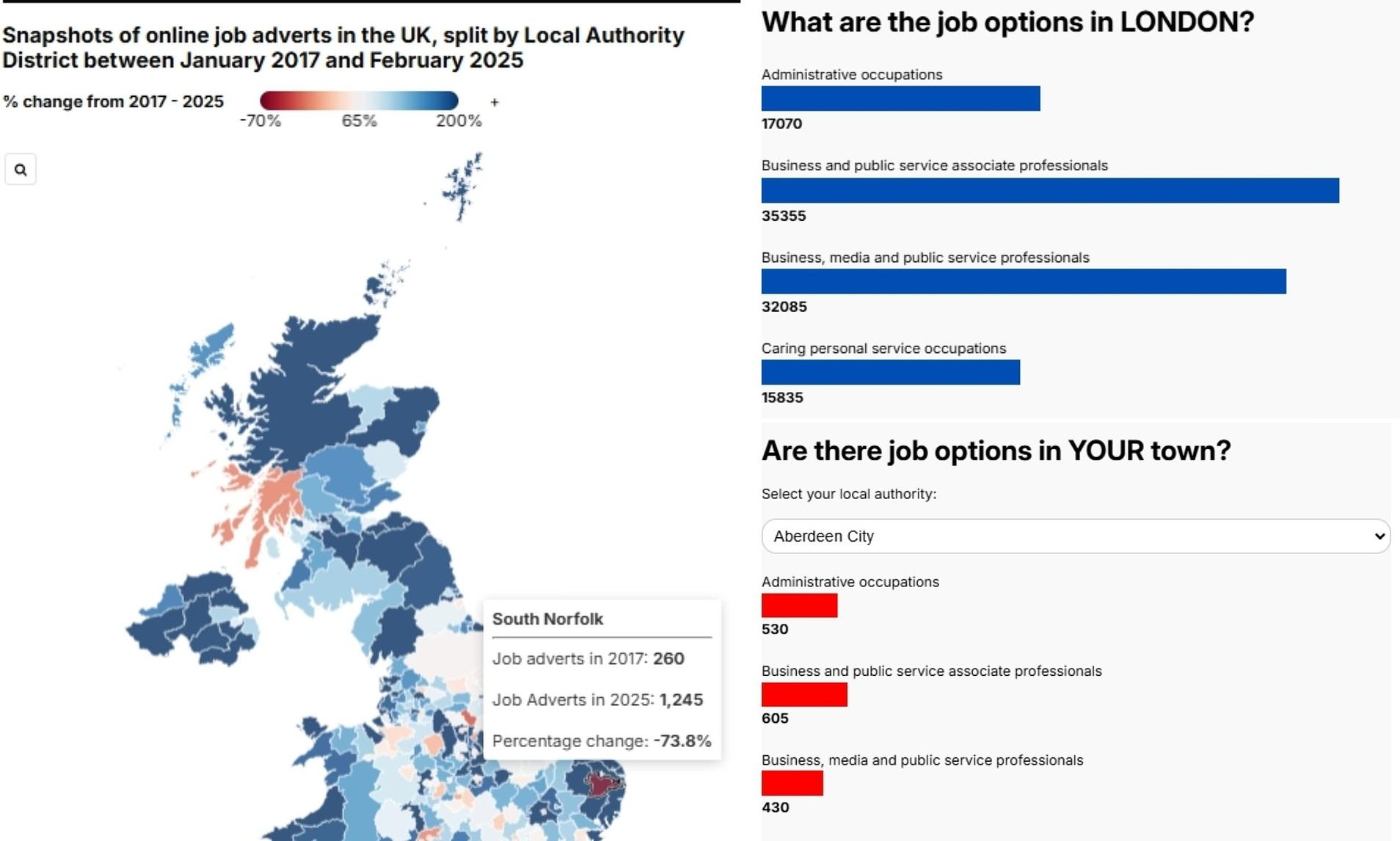 Are there jobs in YOUR town? Heat map shows places with most vacancies