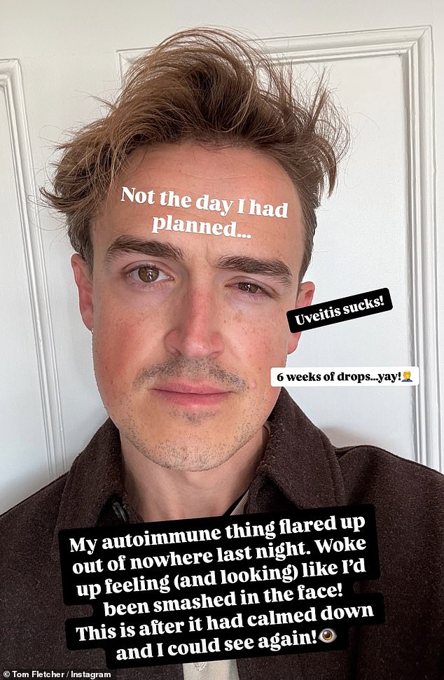 REVEALED: The disease that hit Tom Fletcher and could leave him BLIND