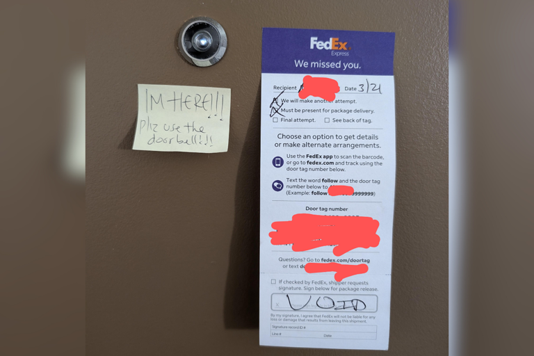 Man Waits at Home for Days for Important Package, Then Sees What FedEx Did