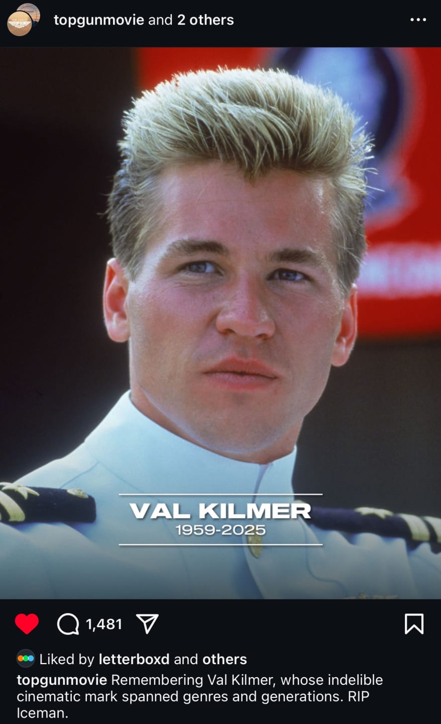 'Heat' and 'Top Gun' Actor Val Kilmer Dead: Michael Mann, Francis Ford ...