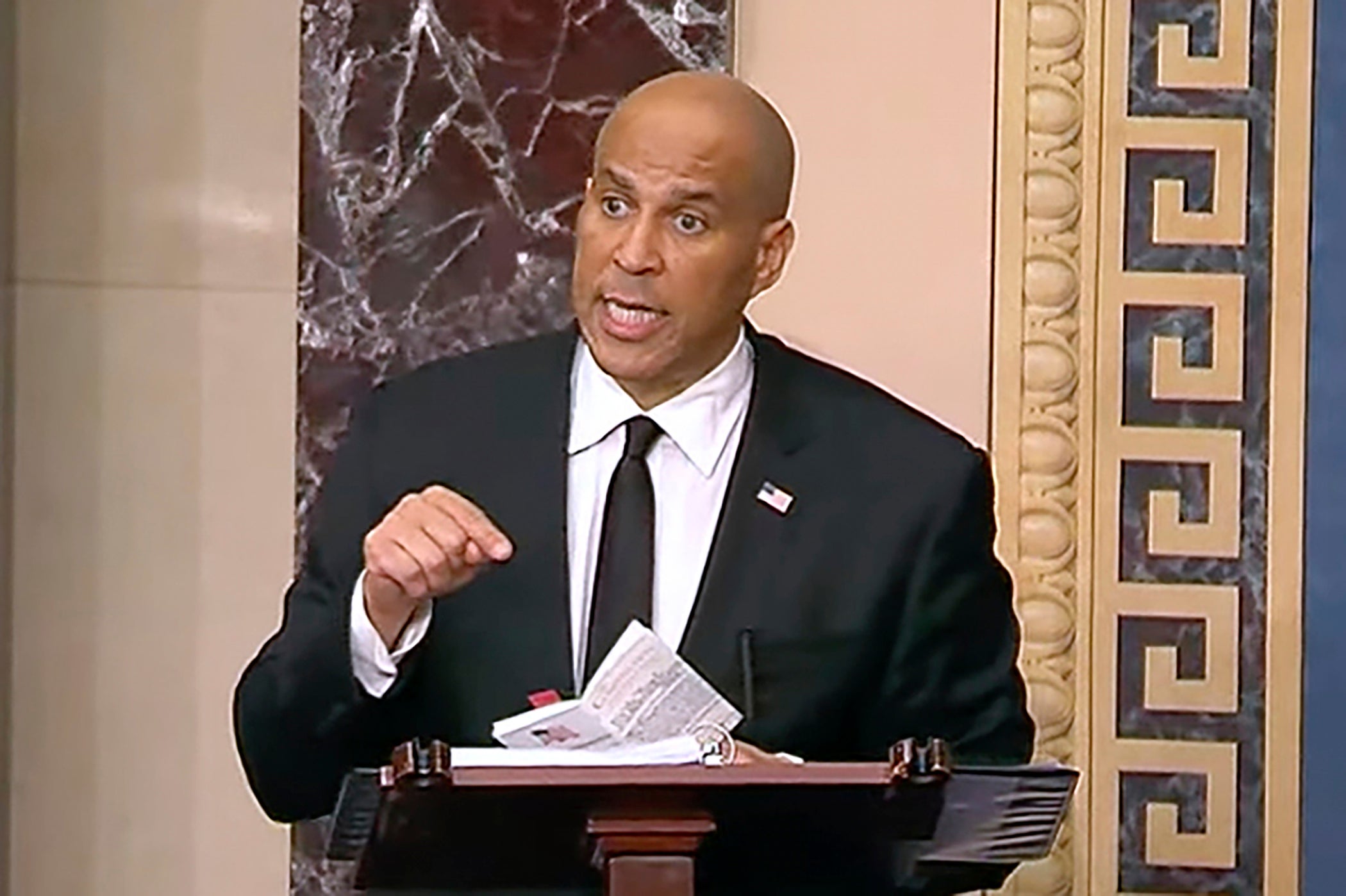 Cory Booker sparks TikTok memes, songs and praise with record-breaking ...