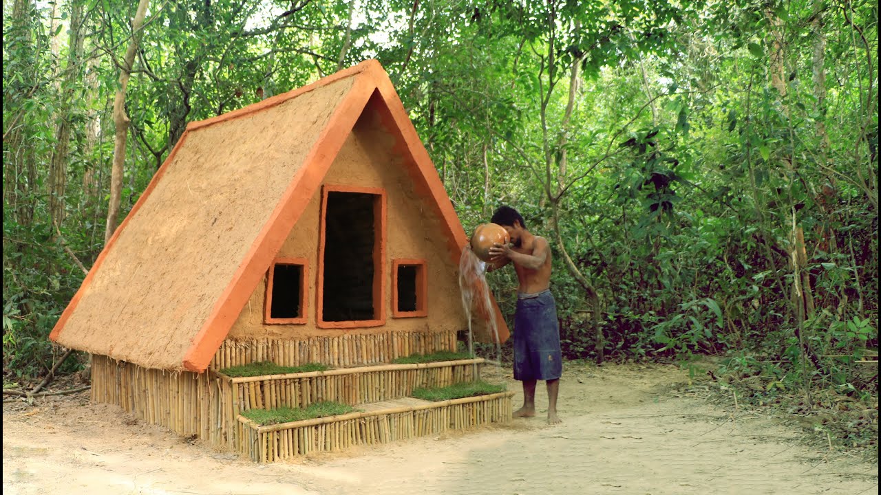 Building a Mud House with Bamboo in Just 7 Days!