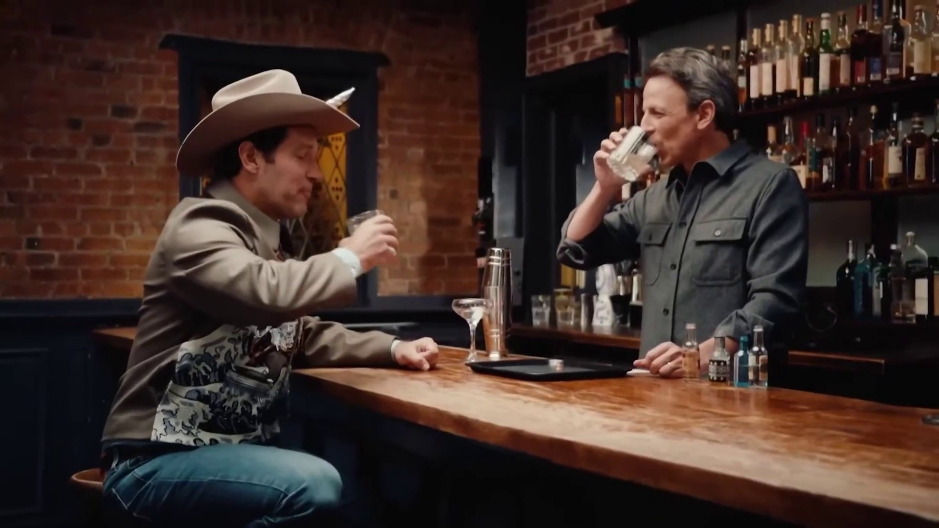 See Paul Rudd and Seth Meyers recreate scene from ‘Taken’