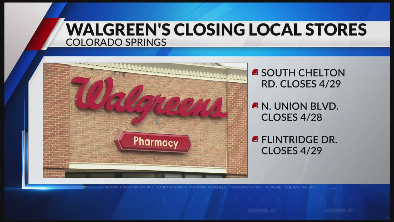 Walgreens closes three stores in Colorado Springs