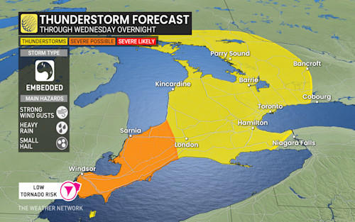Ontario severe storm risk builds as U.S. faces tornado outbreak