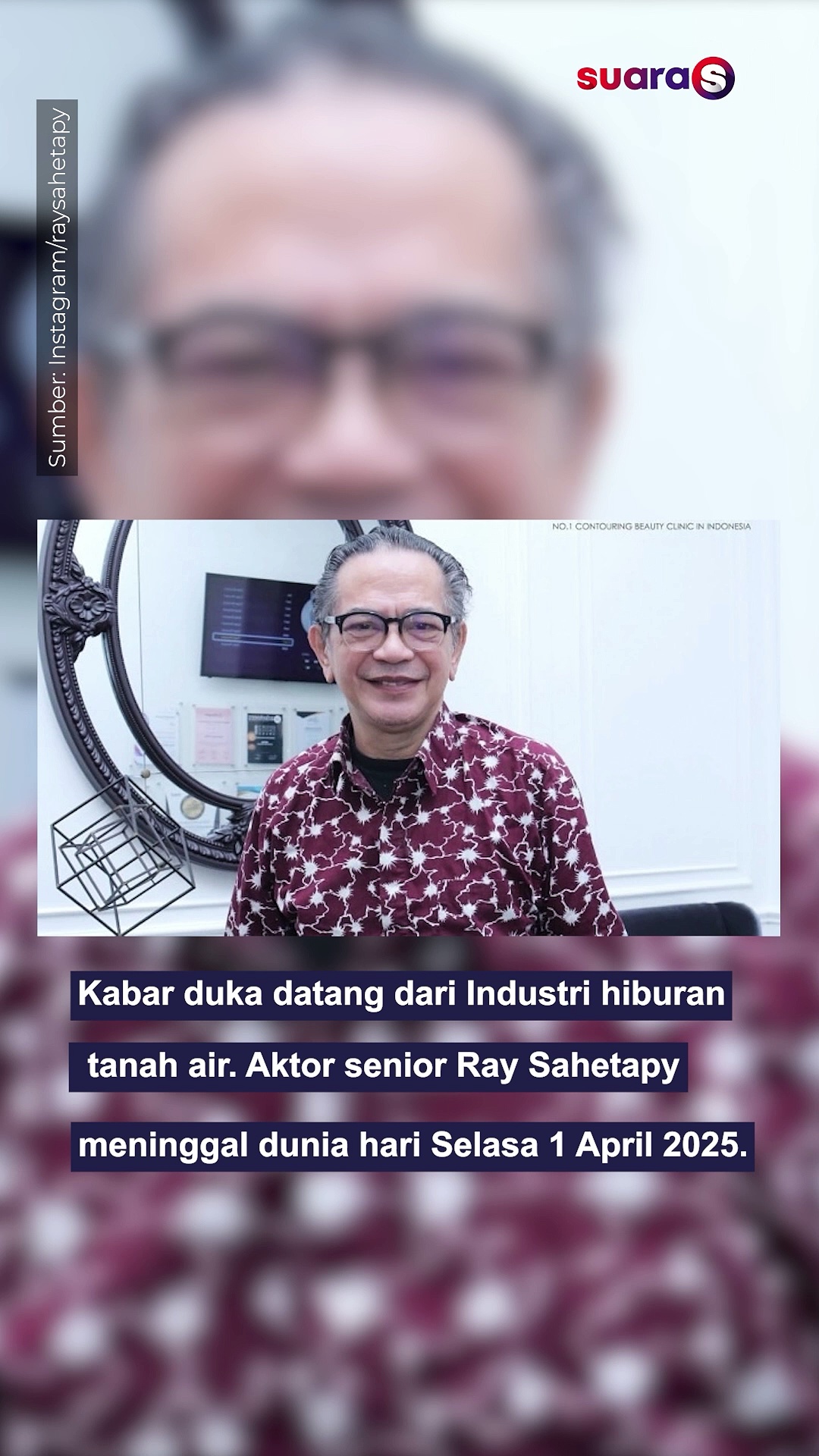 Pesan Haru Anak Ray Sahetapy Antar Kepergian sang Ayah