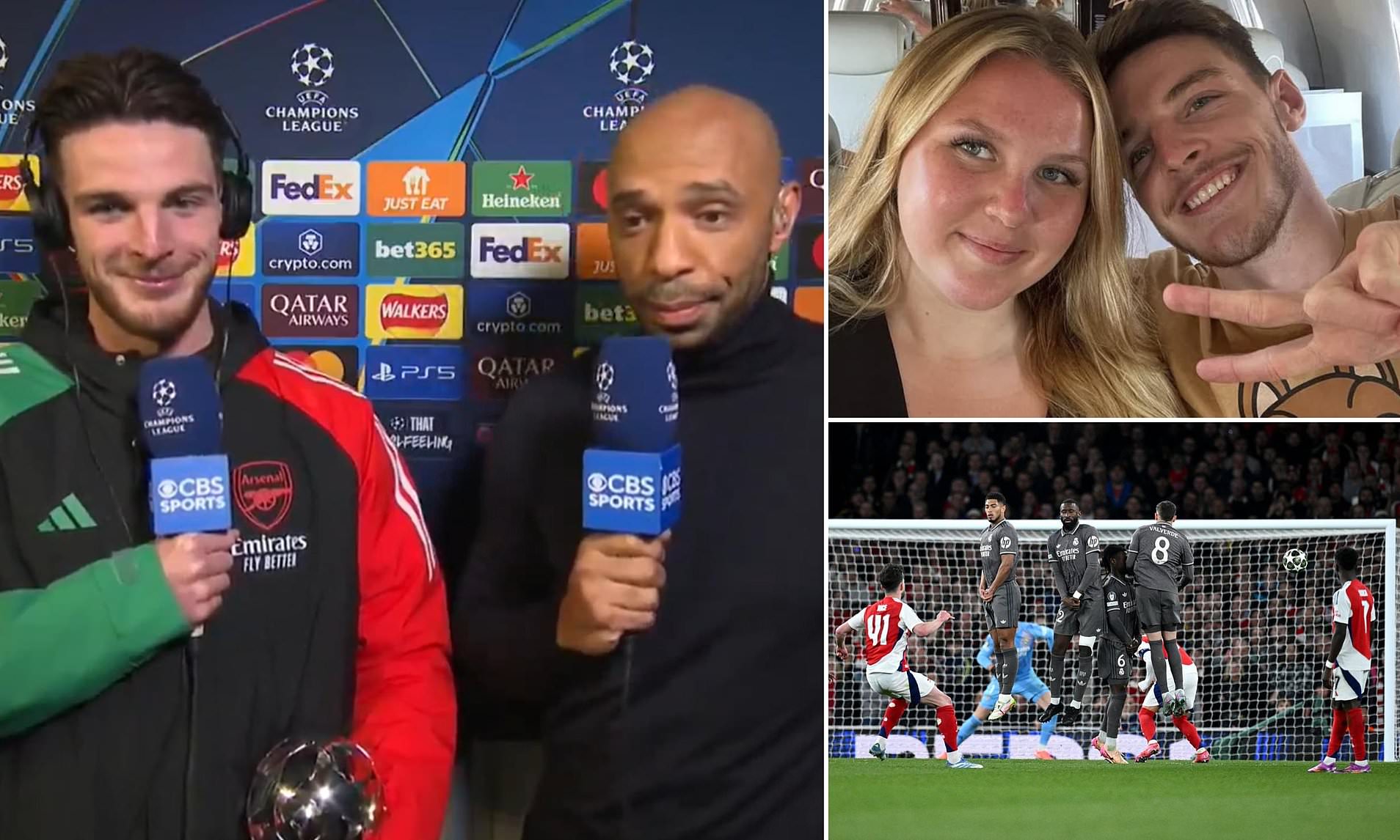 Fans hail 'humble' Declan Rice for his brilliant interview with Arsenal ...