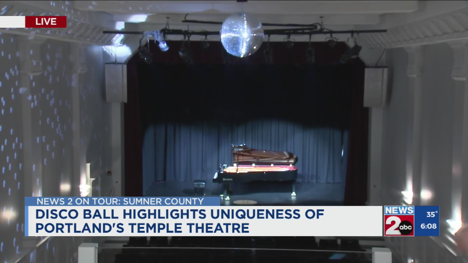 Disco ball highlights Portland's Temple Theater