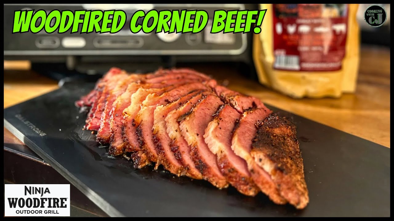 Ninja Woodfire Grill Smoked Corned Beef Brisket!