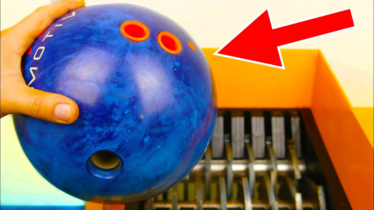 Shredding An Entire Bowling Ball! Awesome Video!