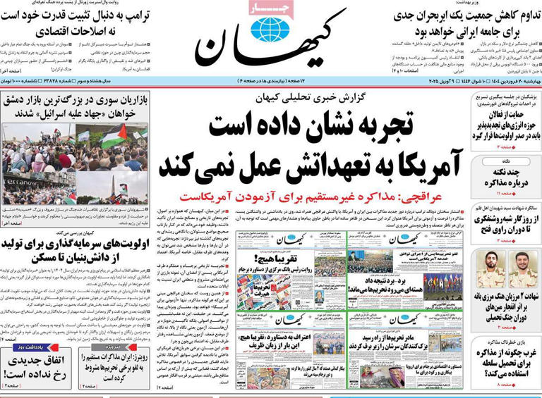 Iran's Newspapers React to US Talks