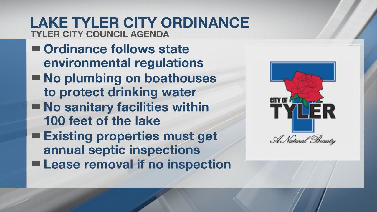Tyler City Council to vote on new health, building regulations at Lake ...