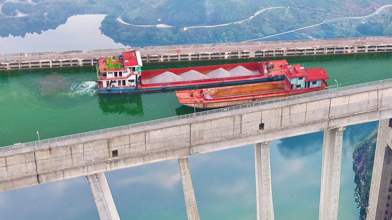 How Massive Ships Cross China’s Amazing Mountain Canal