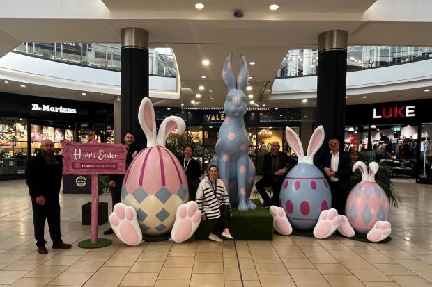 Giant Easter Bunny adds festive fun to York shopping centre