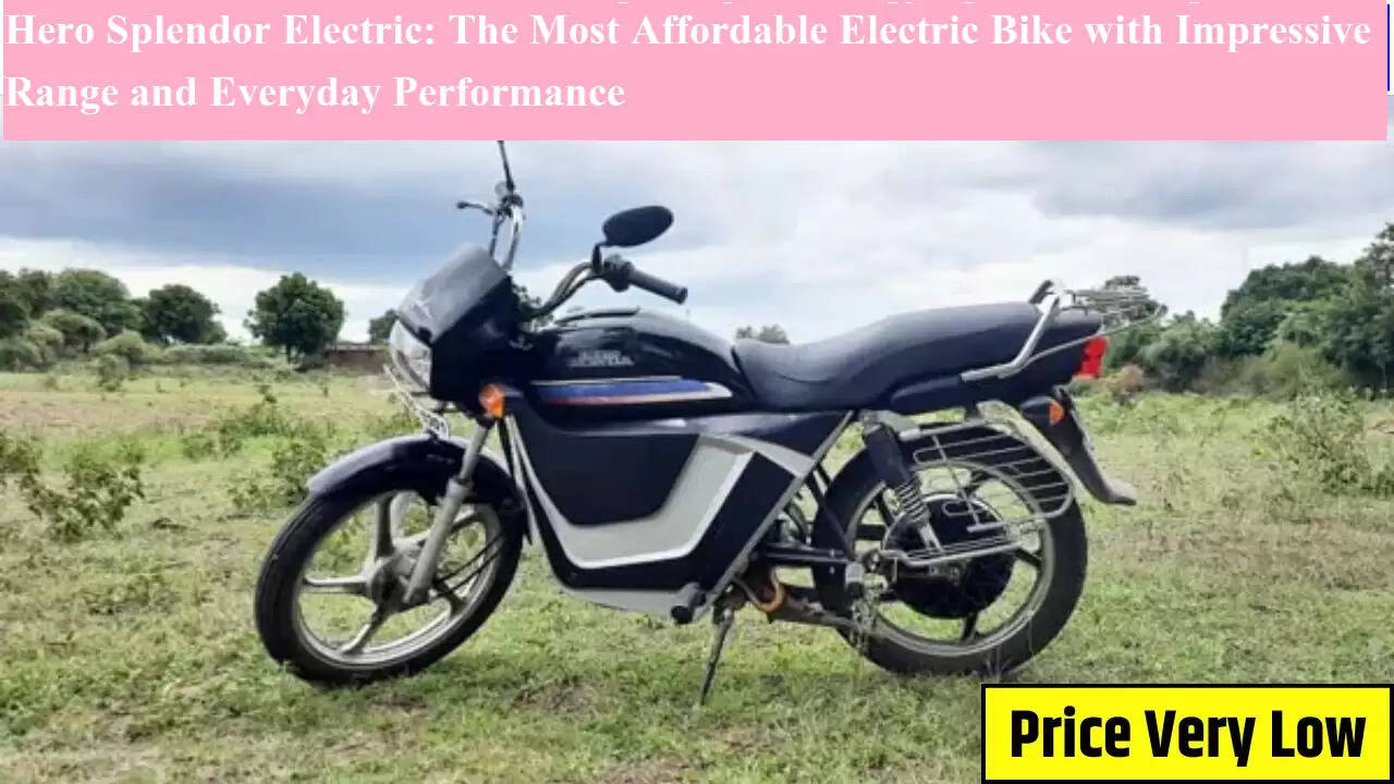 Hero Splendor Electric: The Most Affordable Electric Bike with ...