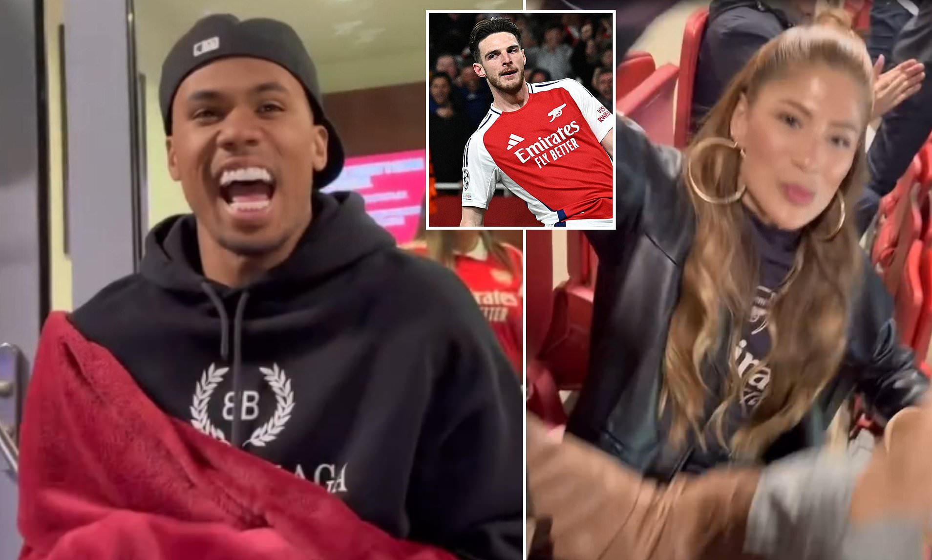 Injured Gabriel is glued to his seat under a blanket as his wife goes ...