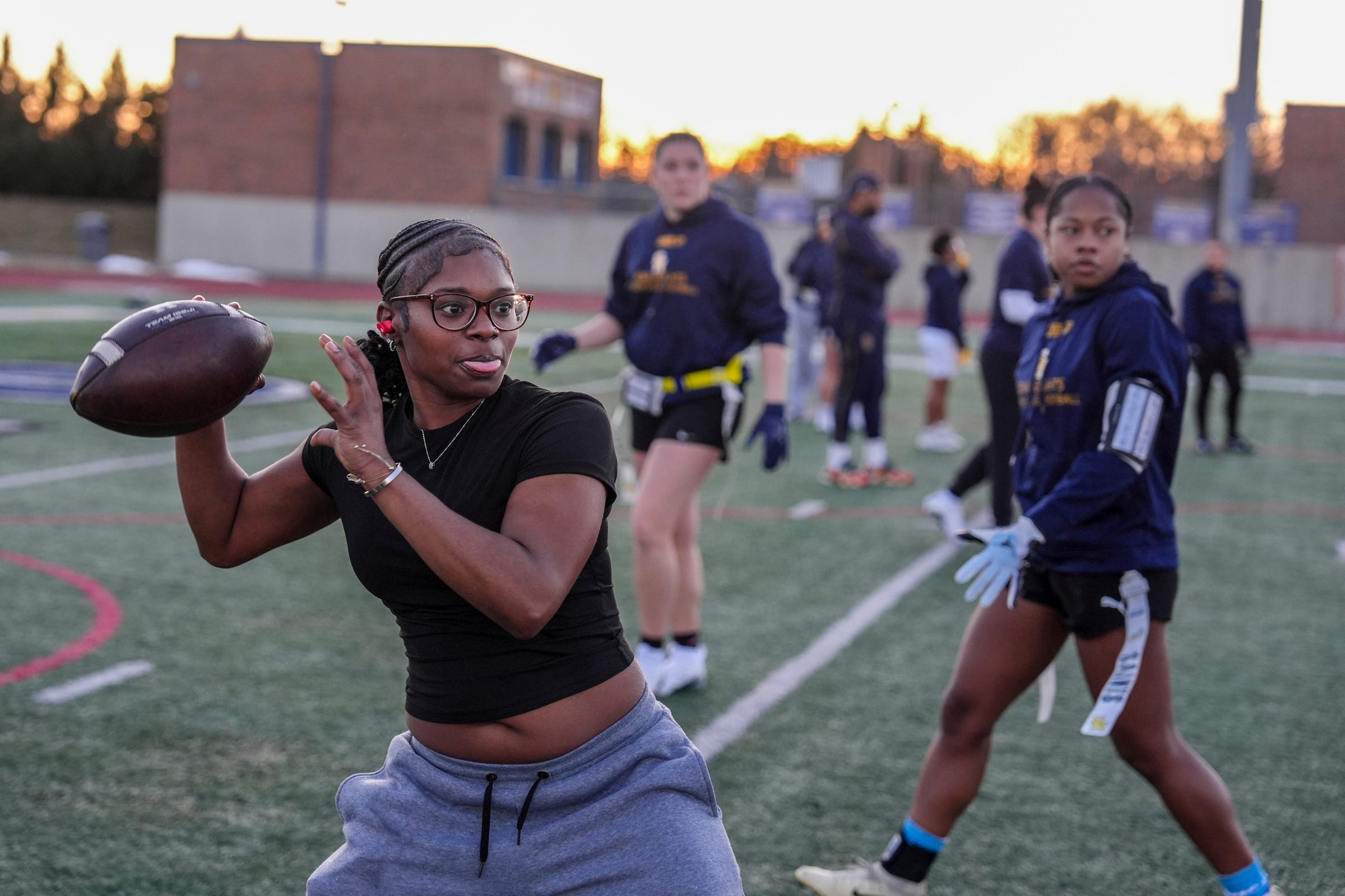 Siena Heights women's flag football team makes home debut: 'It's just ...