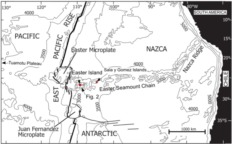 Easter Island’s volcanoes are older than the ocean floor