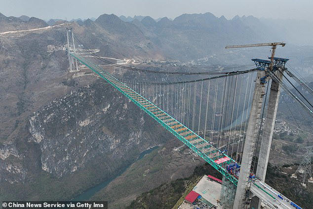 The world's tallest bridge set to open in China