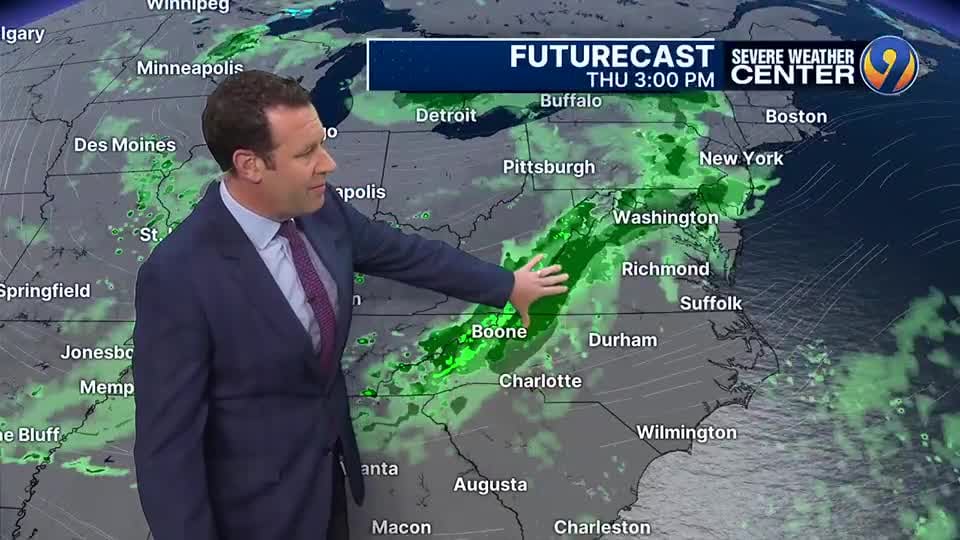 Wednesday morning's forecast with Meteorologist Keith Monday