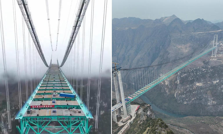 The world's tallest bridge set to open in China