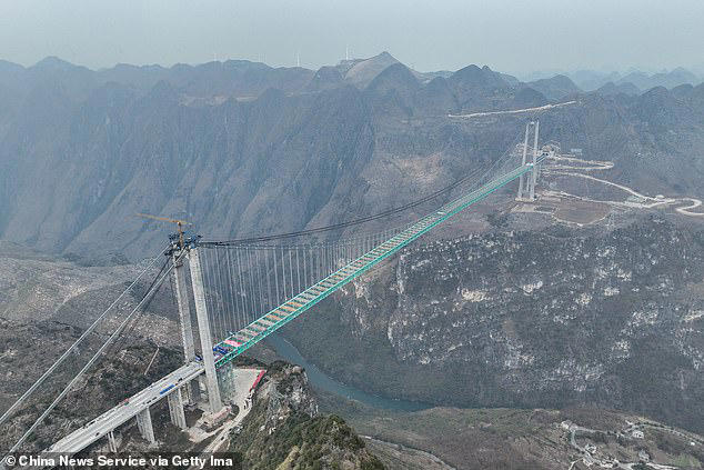 The world's tallest bridge set to open in China