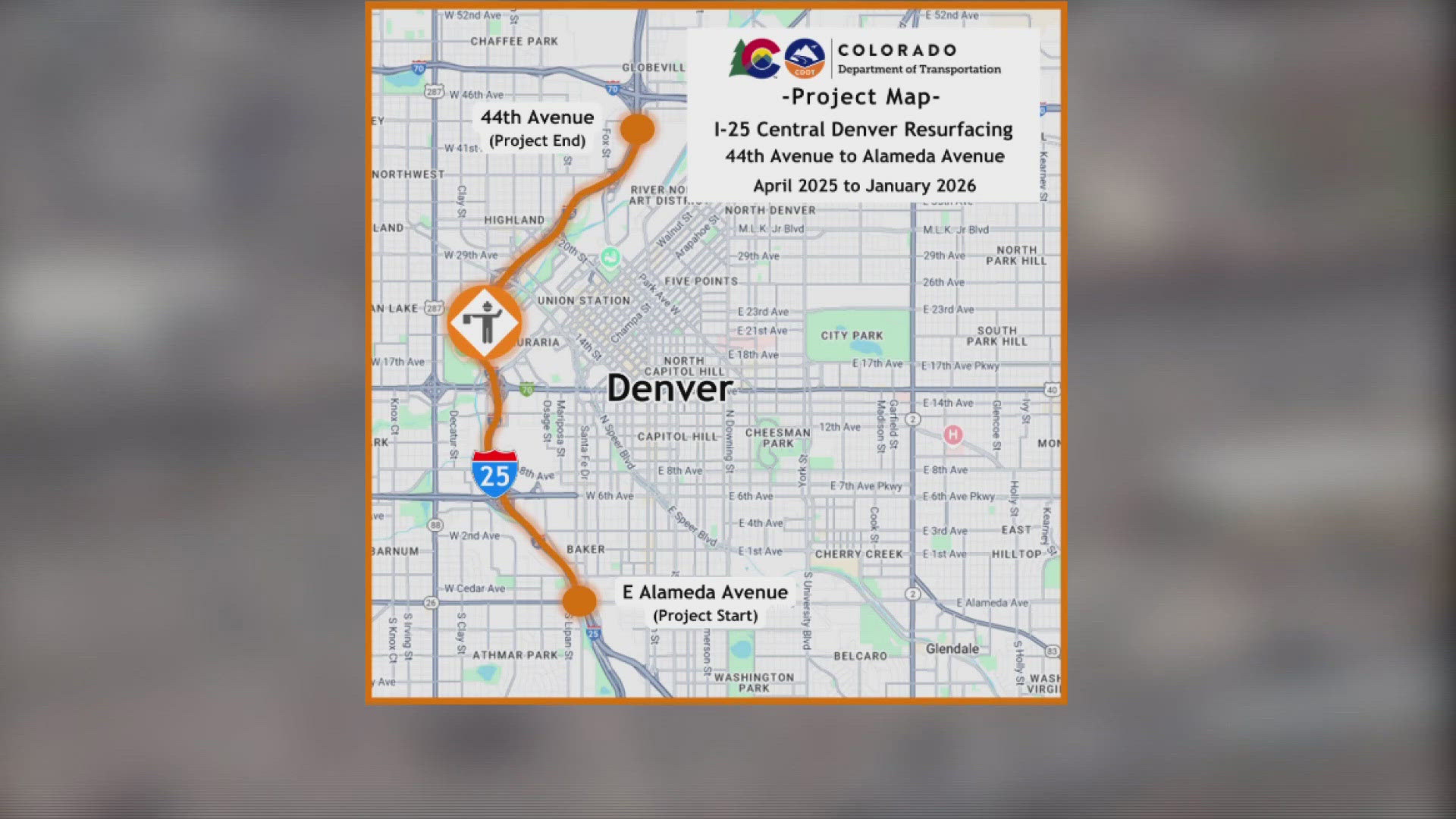 Nearly 5-mile stretch of I-25 to get major upgrade