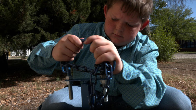Westbrook ISD fourth grader invents award-winning portable goat rack