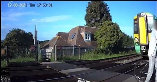 CCTV captures terrifying near misses at level crossing as Network Rail ...