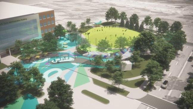 Groundbreaking for 'Civic Plaza' marks first step in Blue Line Corridor ...