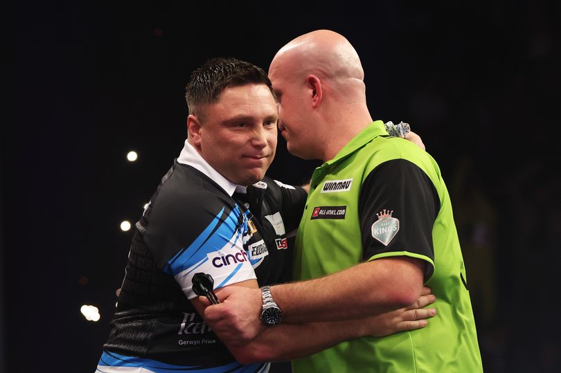 Darts star injured in freak accident while 'trying on shirt' as Gerwyn ...