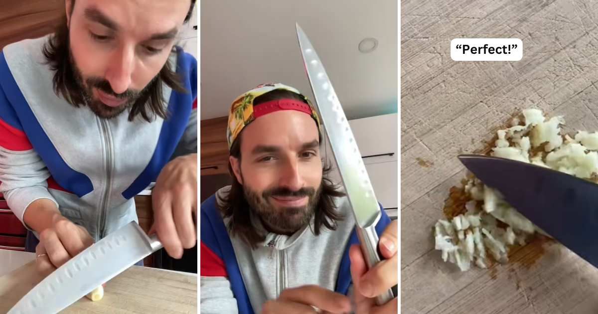 Chef Reveals an Effortless Garlic Chopping Hack With Just a Knife and ...