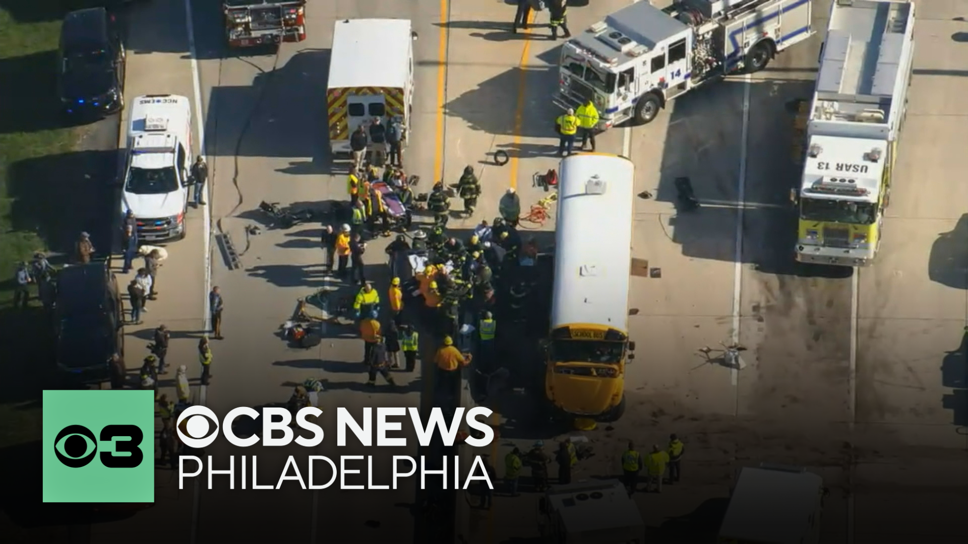 Serious crash involving school bus shuts down Route 896 south in New ...