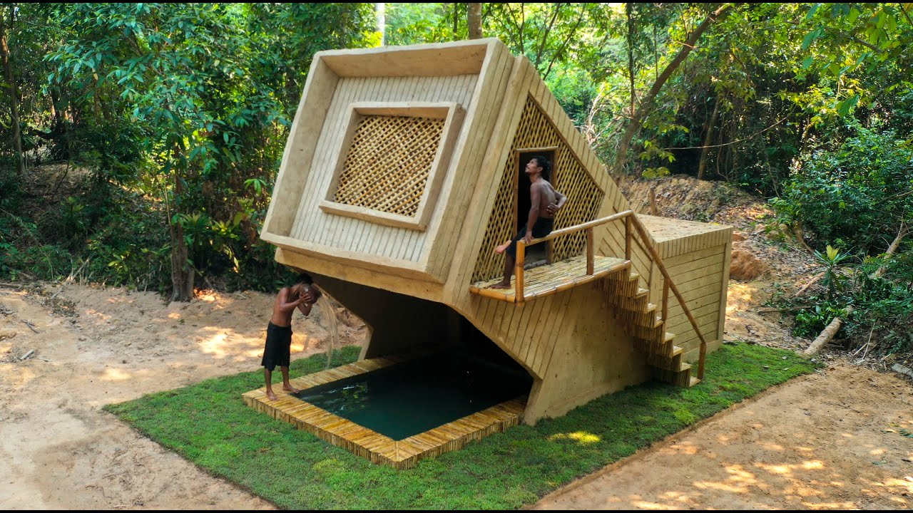 How We Built a Two-Story Mud House with a Pool by Hand