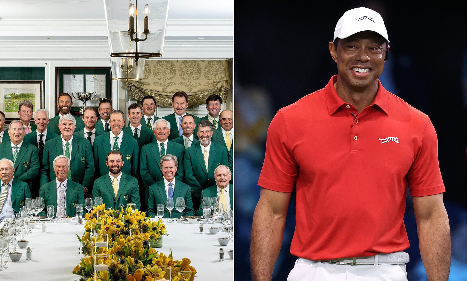 Inside the Masters Champions Dinner as absent Tiger Woods dominates ...
