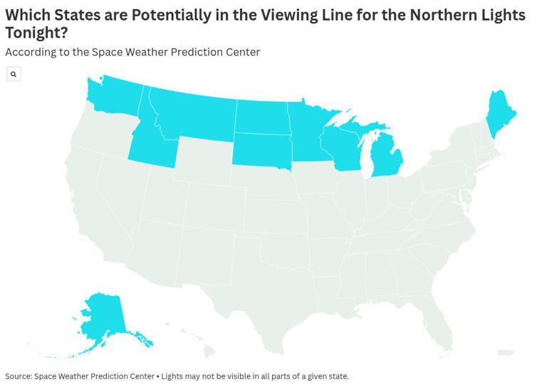 Northern Lights Could Be Visible In These 10 States Tonight