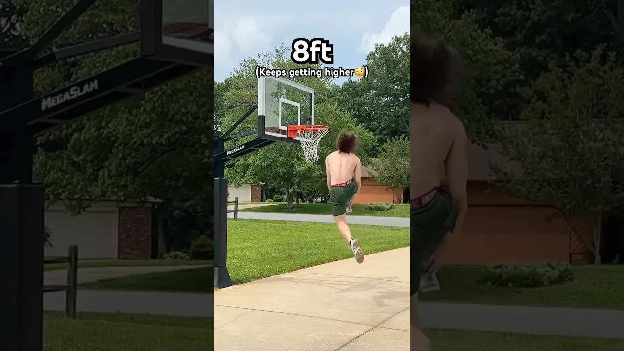 Incredible Basketball Dunks: 8ft to 10ft Rim