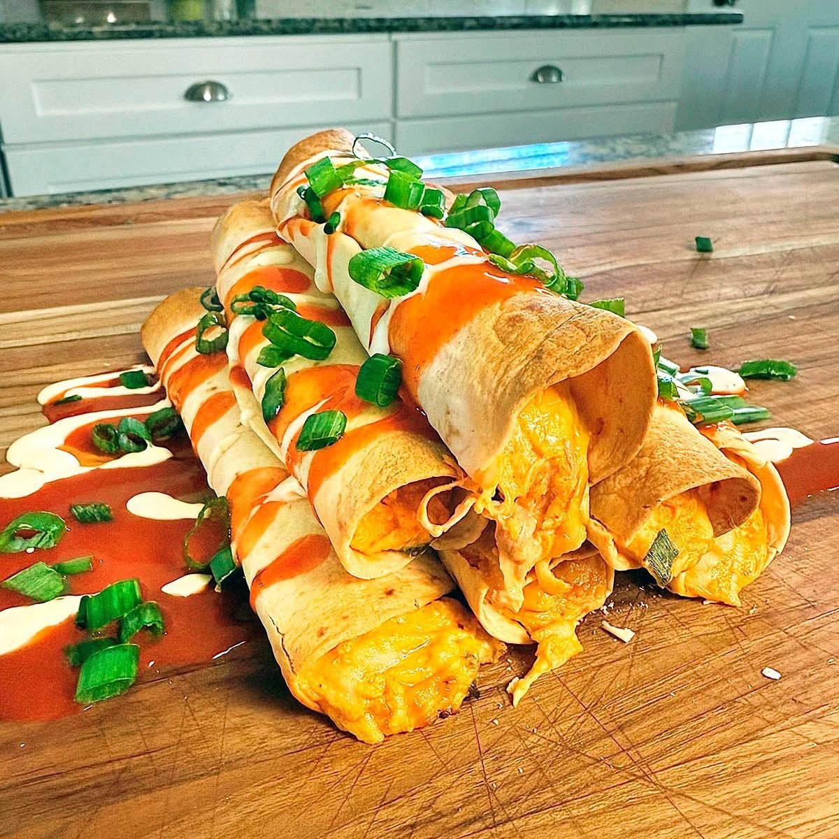 Tyler Smith’s Air-Fryer Buffalo Chicken Taquitos