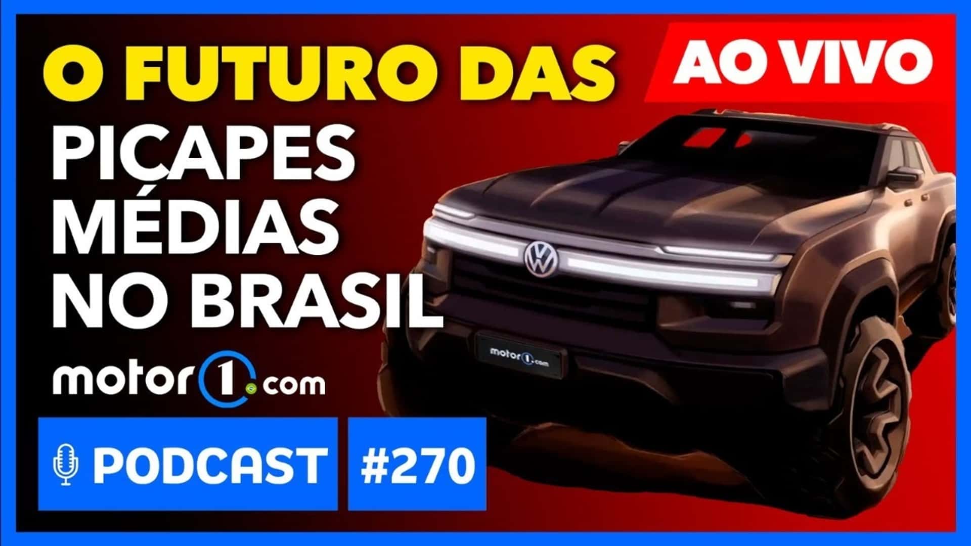 Podcast Motor1.com AO VIVO: nova Amarok e o futuro das picapes - PARTICIPE!