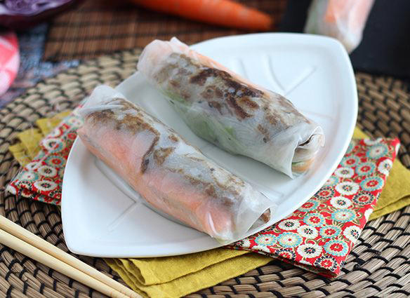 Loempia's met gemarineerd rundvlees