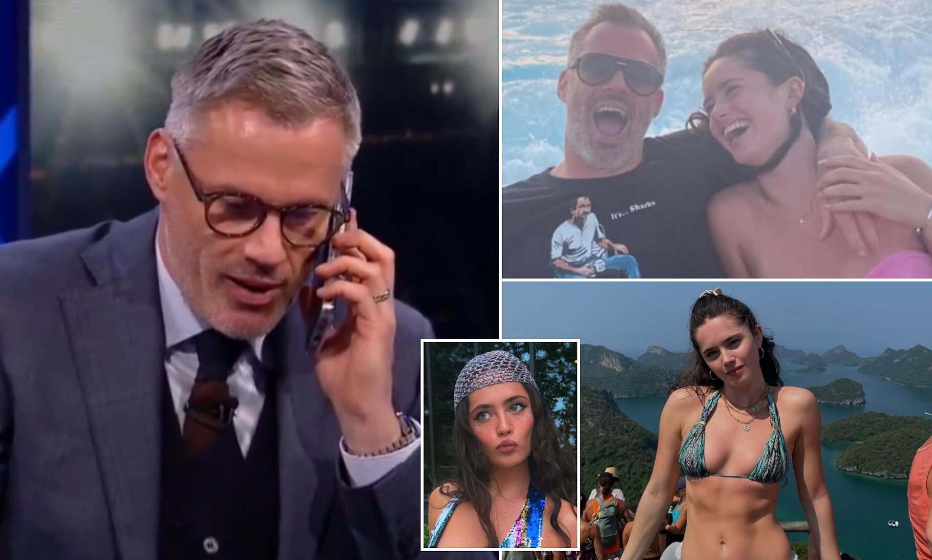 Jamie Carragher picks up phone to daughter Mia, 20, live on TV - as Kate Abdo grills her on ...
