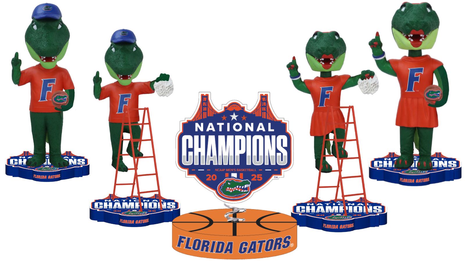 Florida Gators 2025 Men’s Basketball National Champions Bobblehead ...