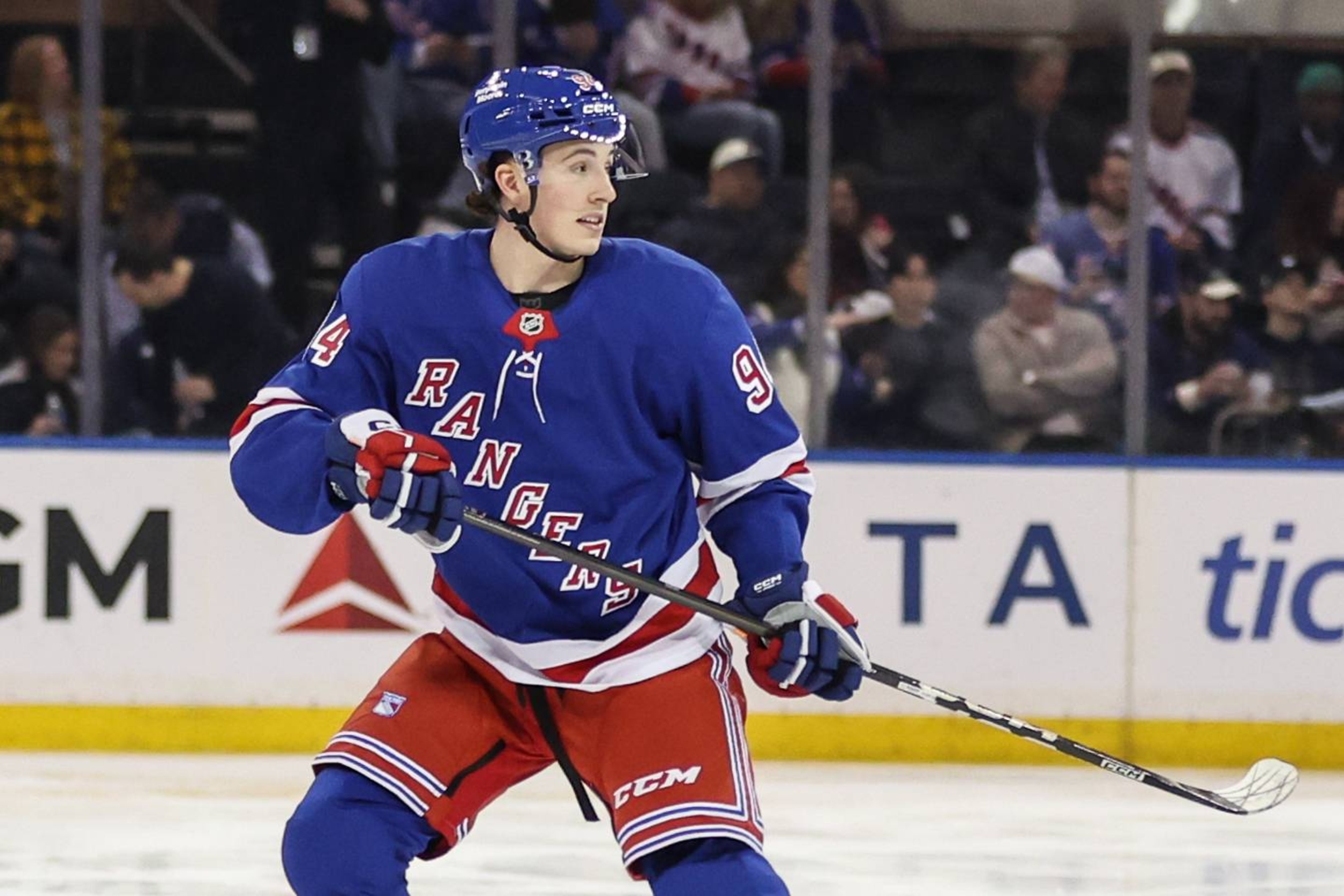 Rangers’ Gabe Perreault to be healthy scratch against Flyers