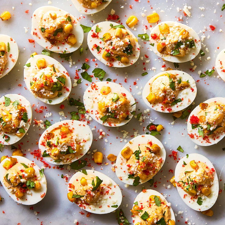 It's Not A Party Without My Mexican Street Corn Deviled Eggs