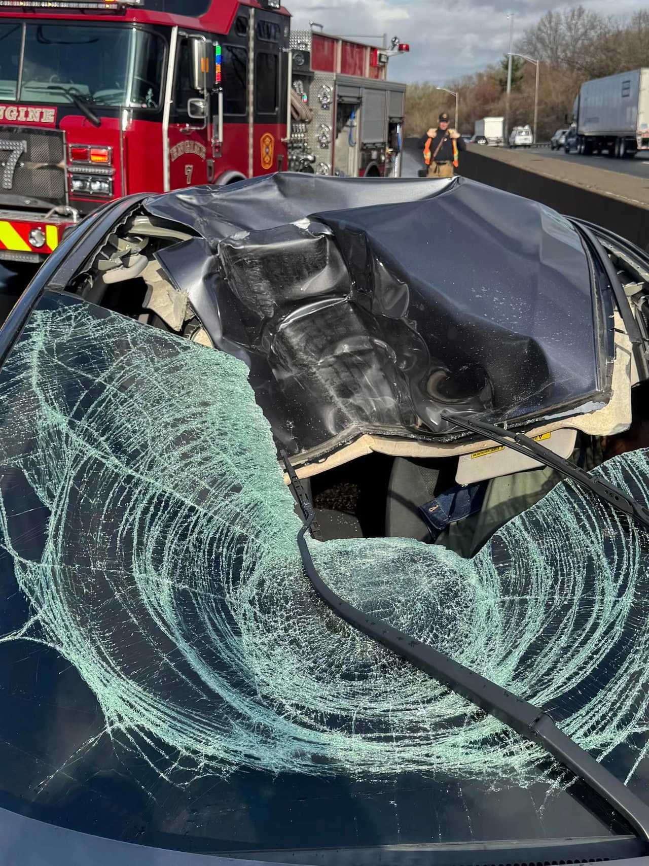 Loose Tire Crashes Into CT Woman's Car On I-95, Sending Her To Hospital