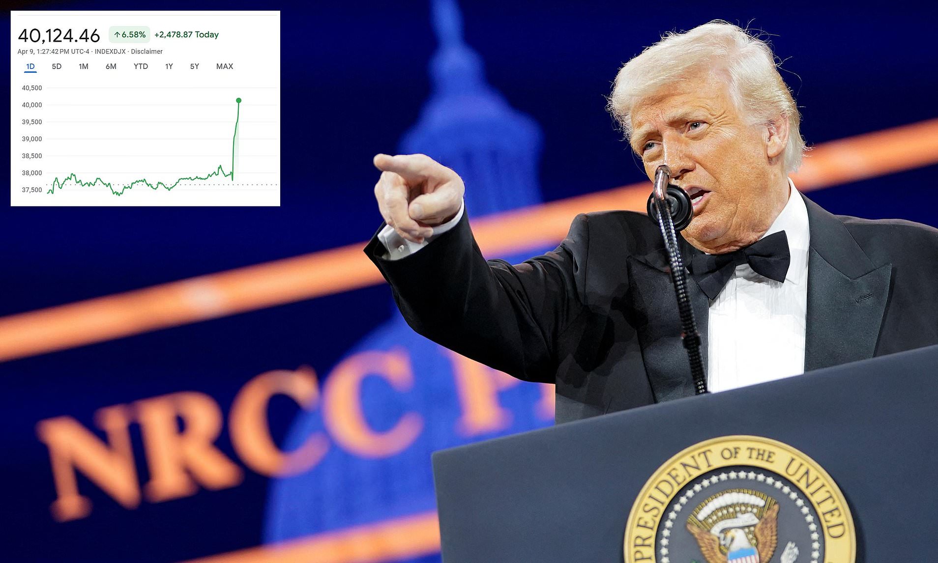 Wall Street has biggest single day surge since 2008 as Trump makes ...