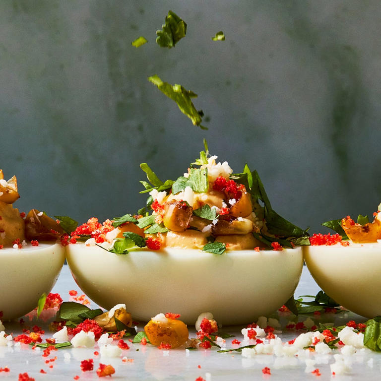 It's Not A Party Without My Mexican Street Corn Deviled Eggs