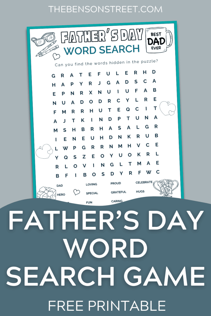 Free Printable Father's Day Word Search Game