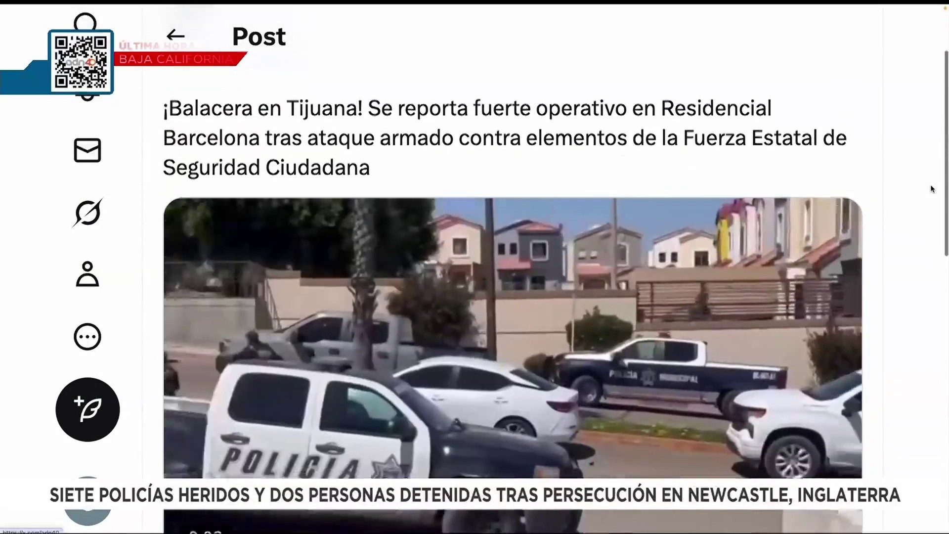 🚨¡Última Hora! Reportan balacera entre policías y civiles armados en ...