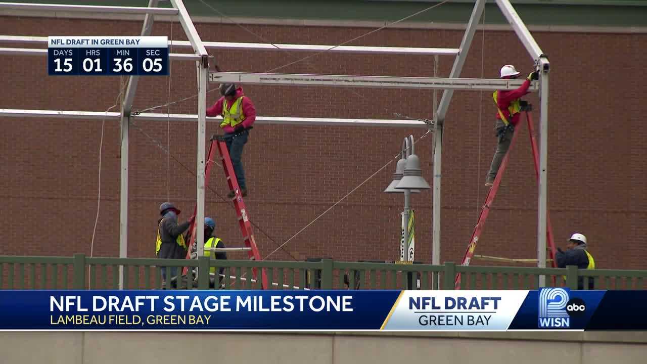 Roof raised on NFL Draft Theater
